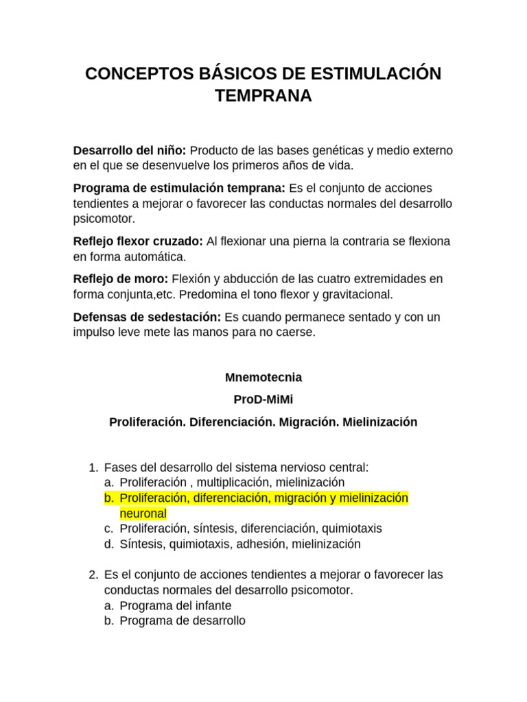 Conceptos Básicos de Estimulación Temprana - Beatriz Peña | PDF
