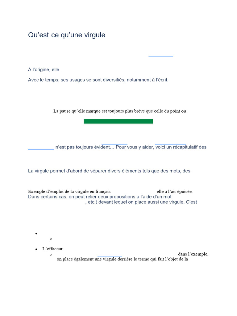 La Notion Sur L - Emploi de La Virgule | PDF | Virgule | Phrase