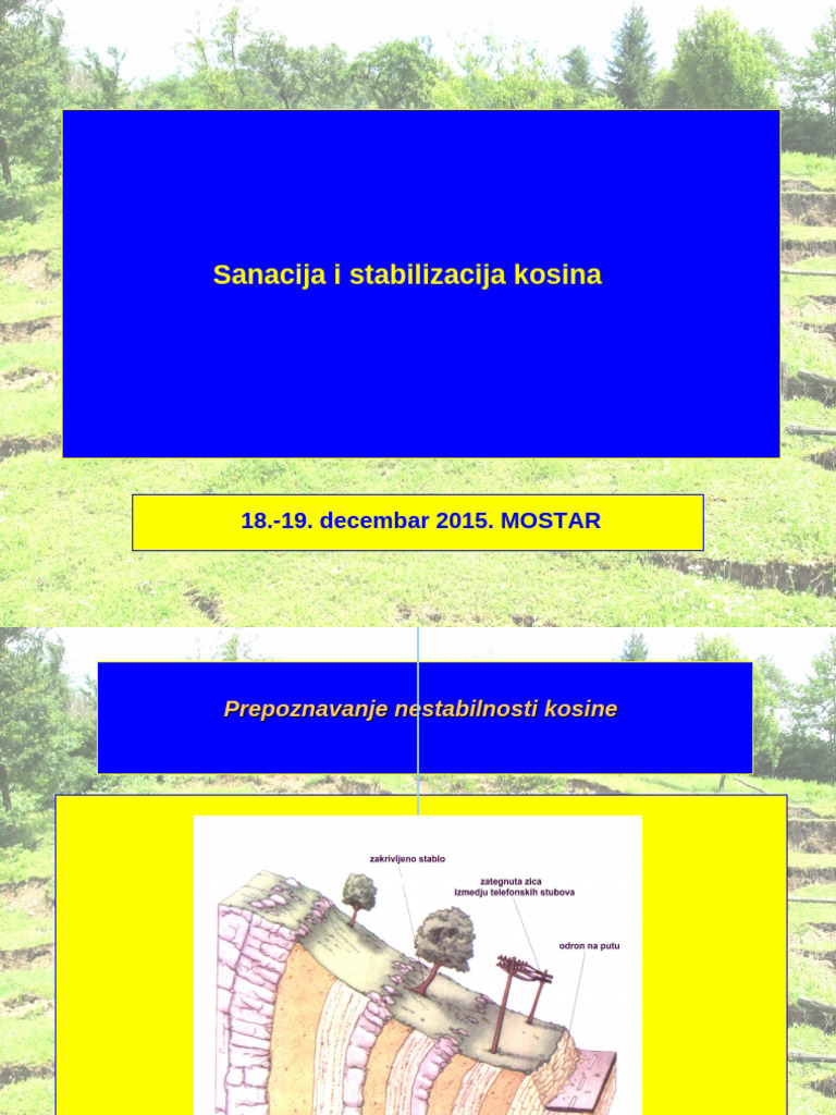 Sanacija I Stabilizacija Kosina | PDF