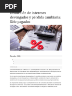 UFIN y Pérdidas Fiscales: Análisis | PDF | Impuesto sobre la renta