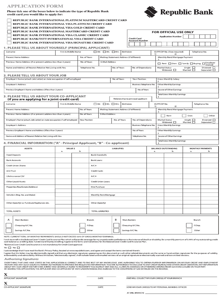 7 in 1 Application Form | PDF