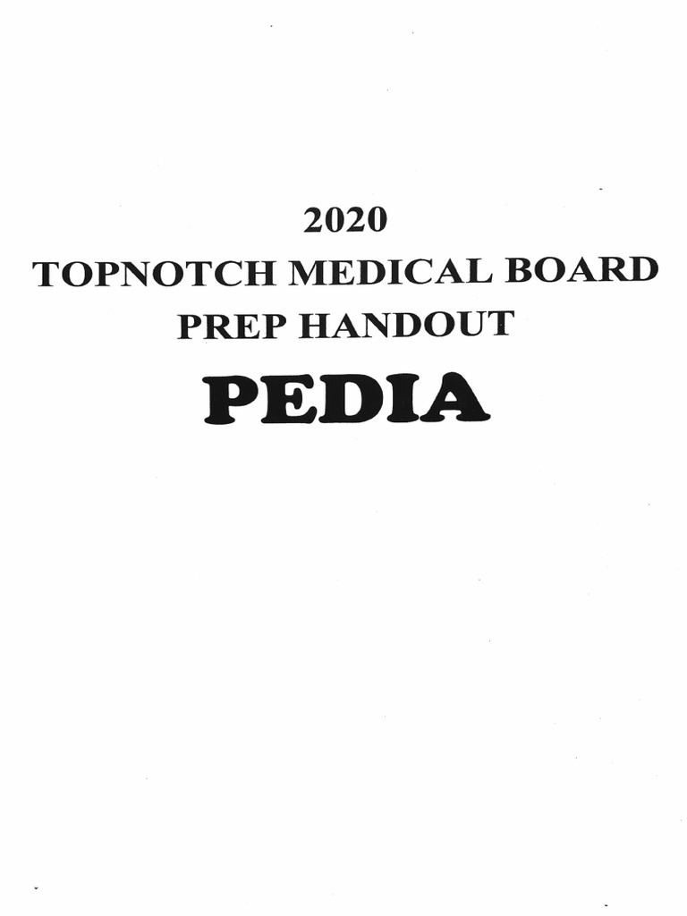Pedia 2020 Topnotch | PDF