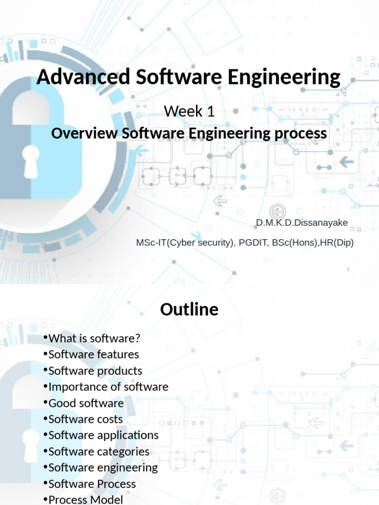 Lecture - 1-Overview Software Engineering Process | PDF | Software Development Process | Software