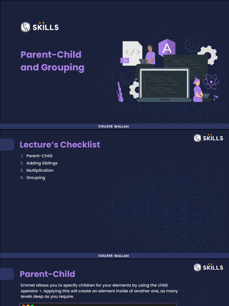 Parent-Child and Grouping | PDF