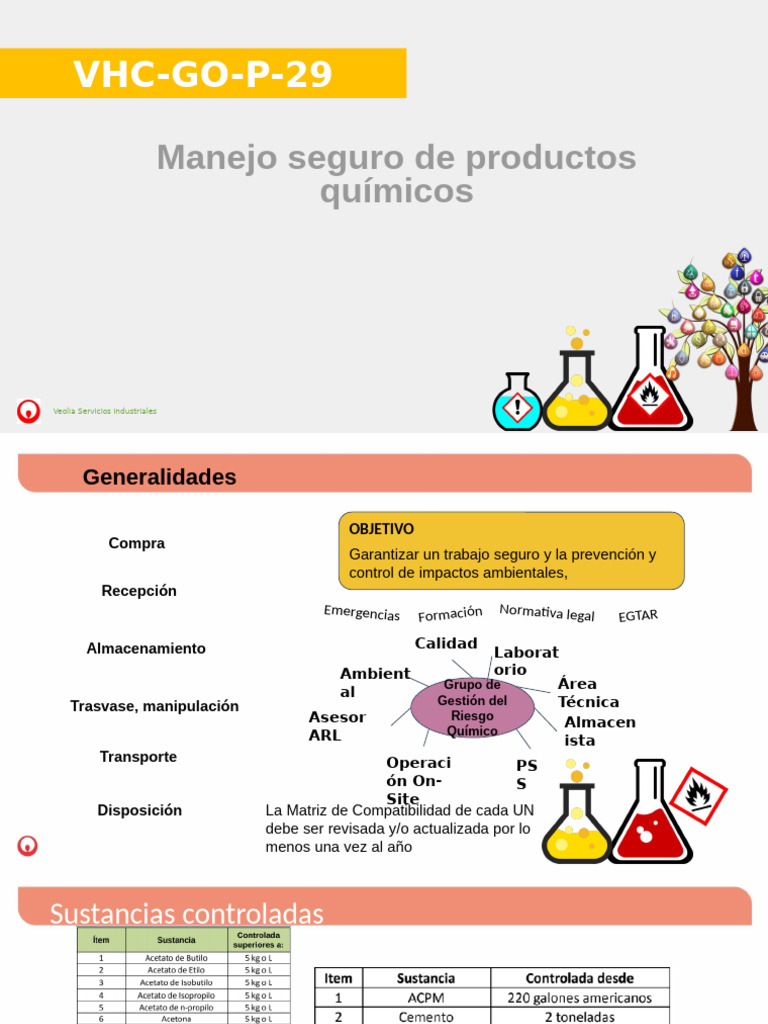 Manejo seguro sustancias químicas | PDF