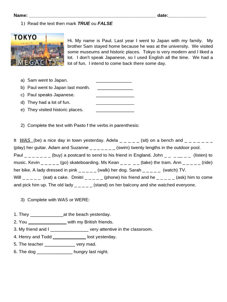 simple-past-test-tests-worksheet-templates-layouts_119619 | PDF ...