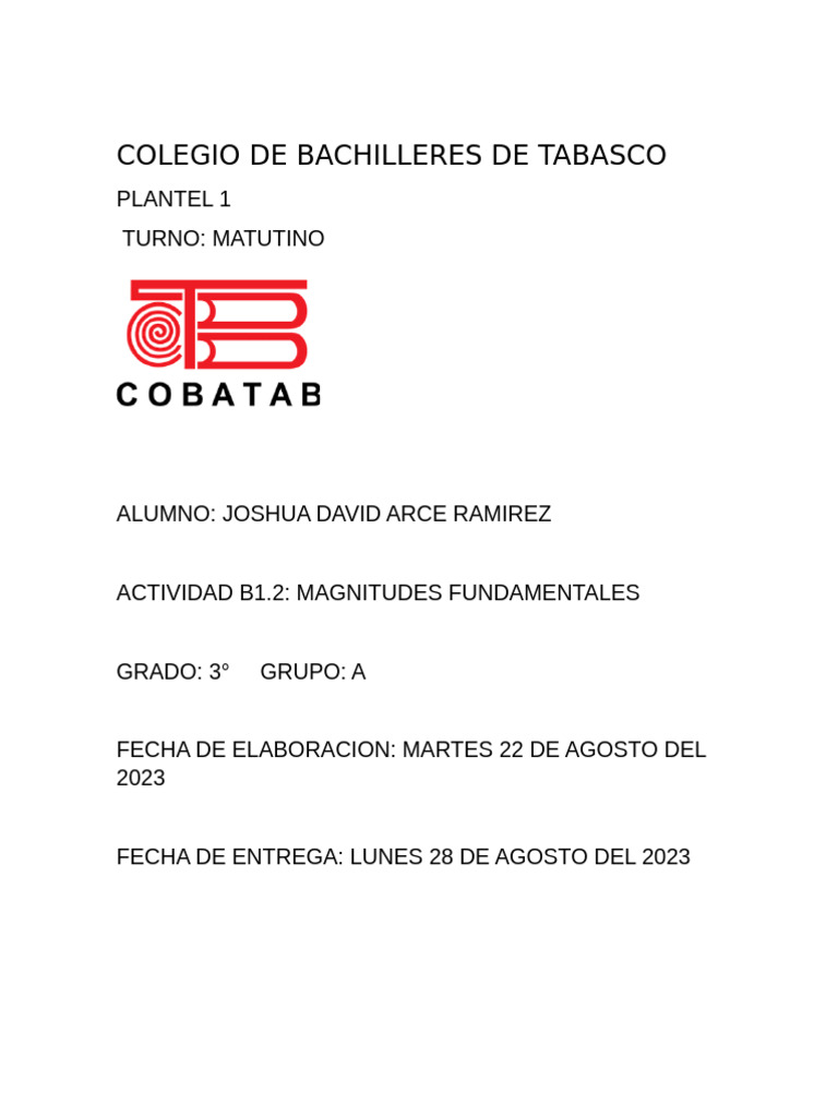 Magnitudes Fundamentales - Joshua Arce | PDF