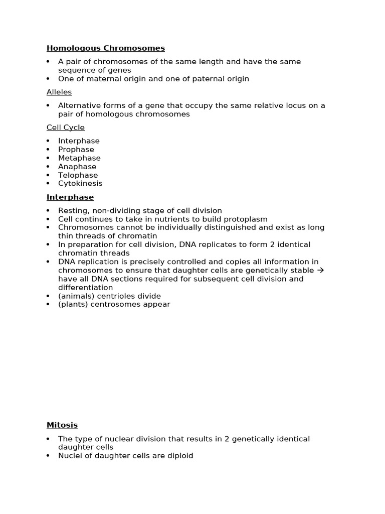 Cell Division (Memory) | PDF | Meiosis | Mitosis