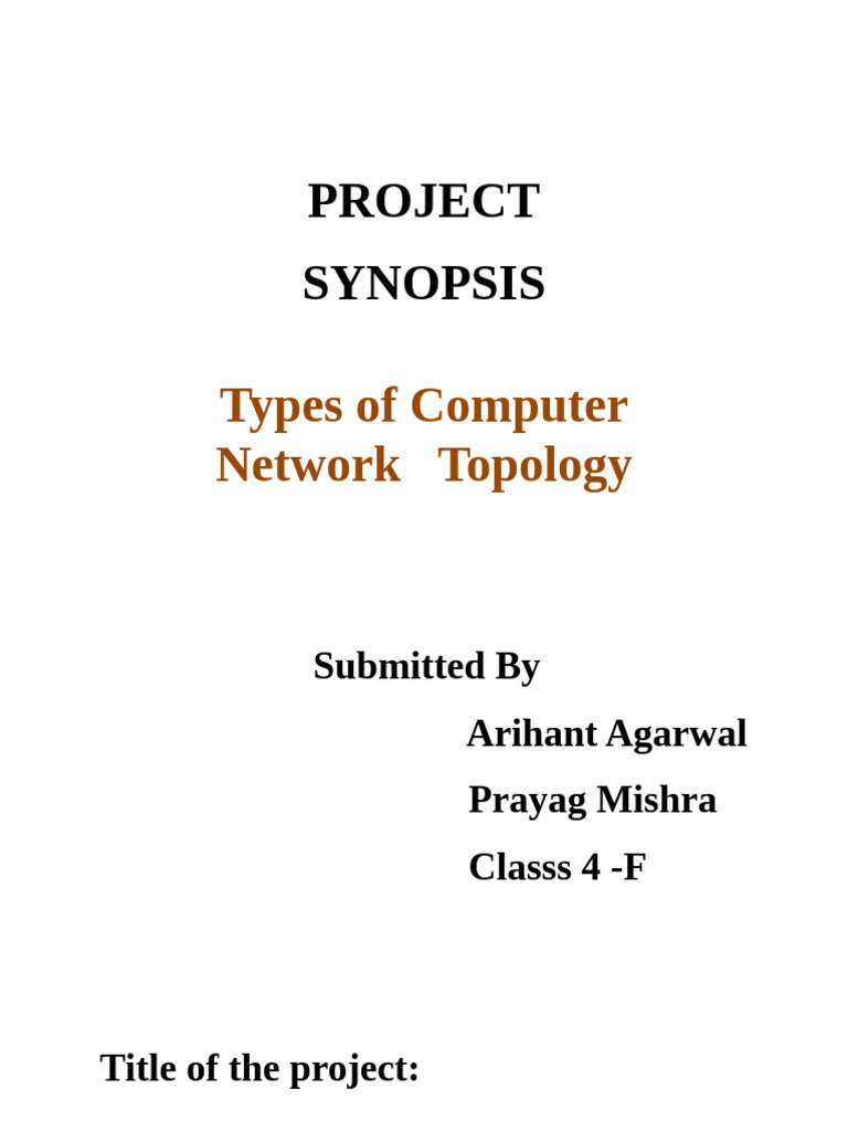 Synopsis Network Topology | PDF | Network Topology | Computer Network