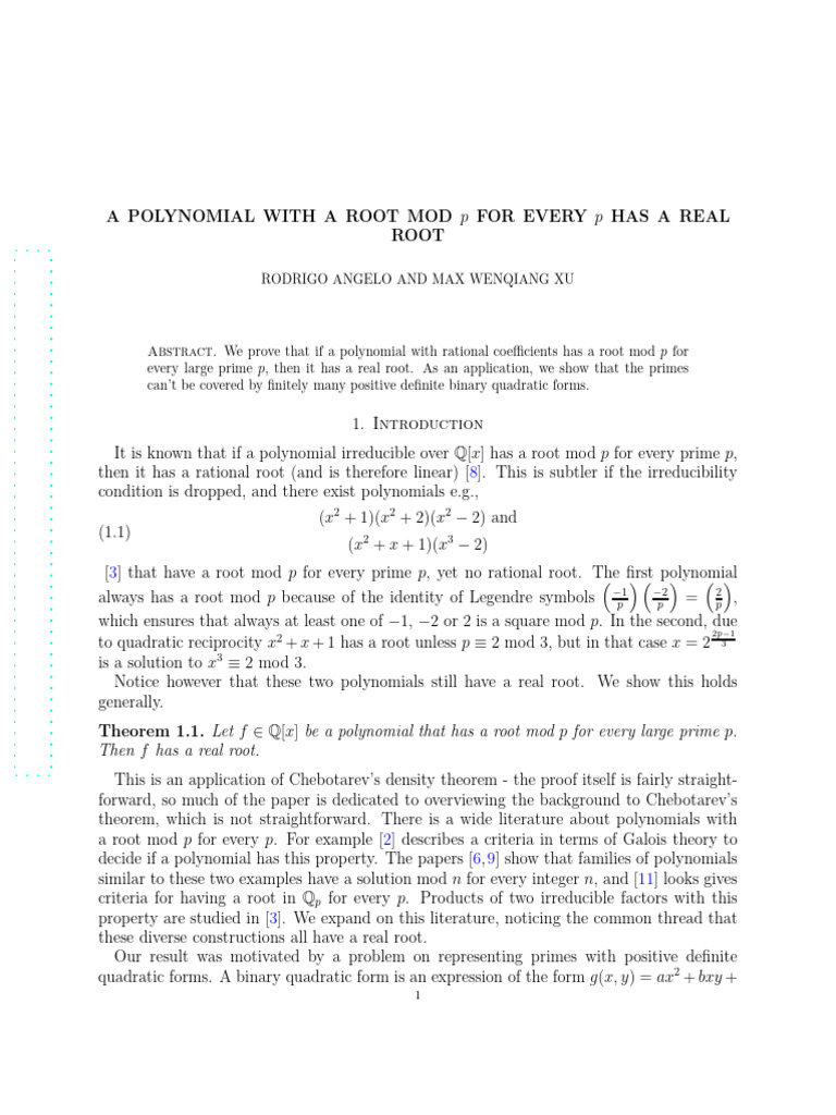 2210.13735v2 | PDF | Field (Mathematics) | Polynomial