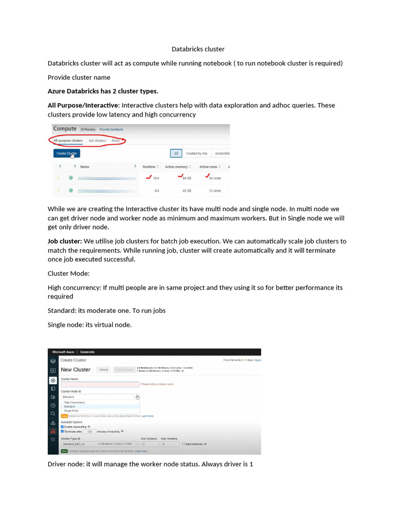 Cluster creation | PDF