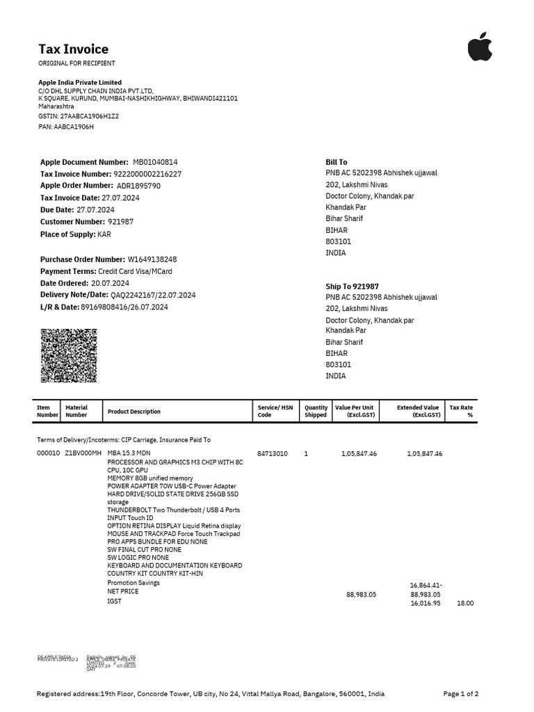 W1649138248.pdf | PDF | Invoice | Computer Hardware