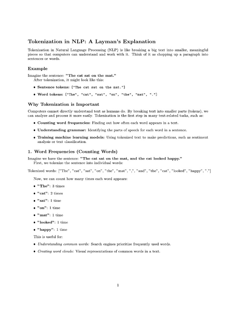 Tokenization 1 | PDF