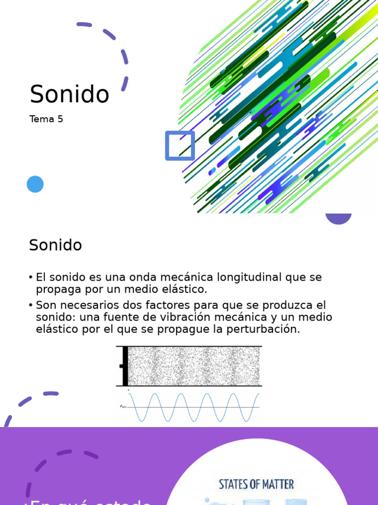 Tema 5 Sonido | PDF | Sonido | Olas
