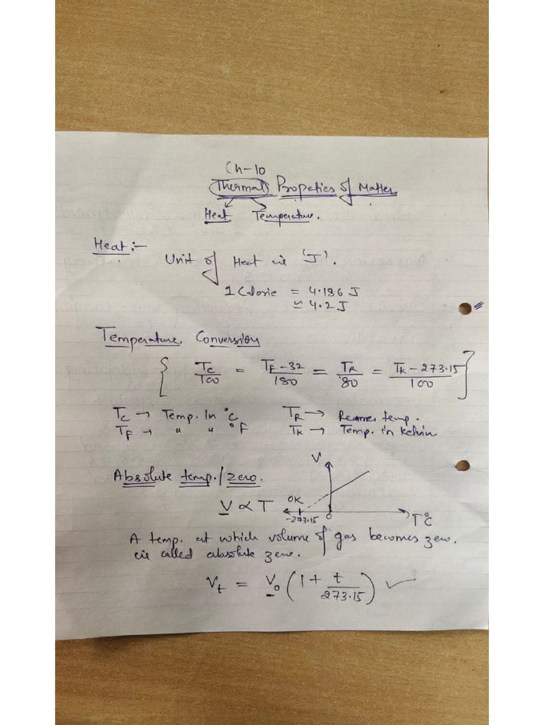 Thermal Properties of Solids Class 11 | PDF