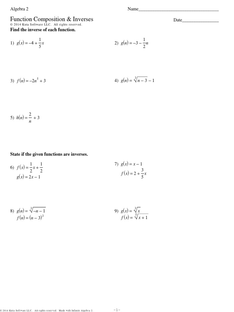 function_composition__inverses | PDF | Functions And Mappings | Mathematical Analysis