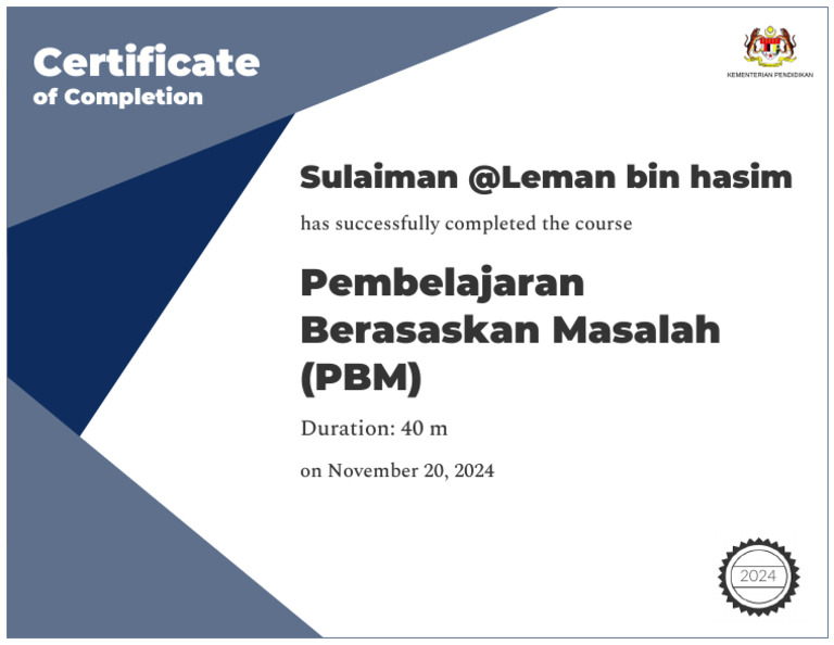Pembelajaran Berasaskan Masalah (PBM) | PDF