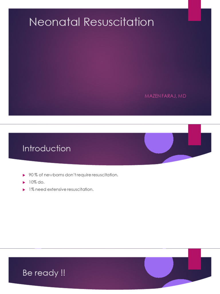 Neonatal Resuscitation | PDF