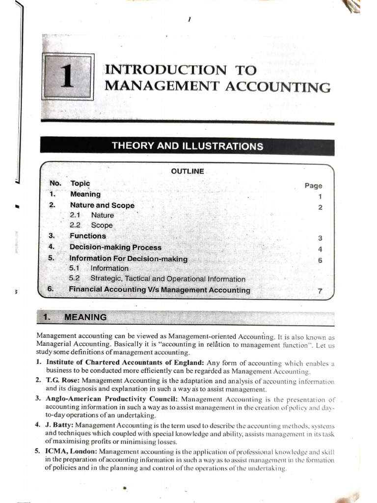 Unit - 1 - Introduction To Management Accounting | PDF | Management ...