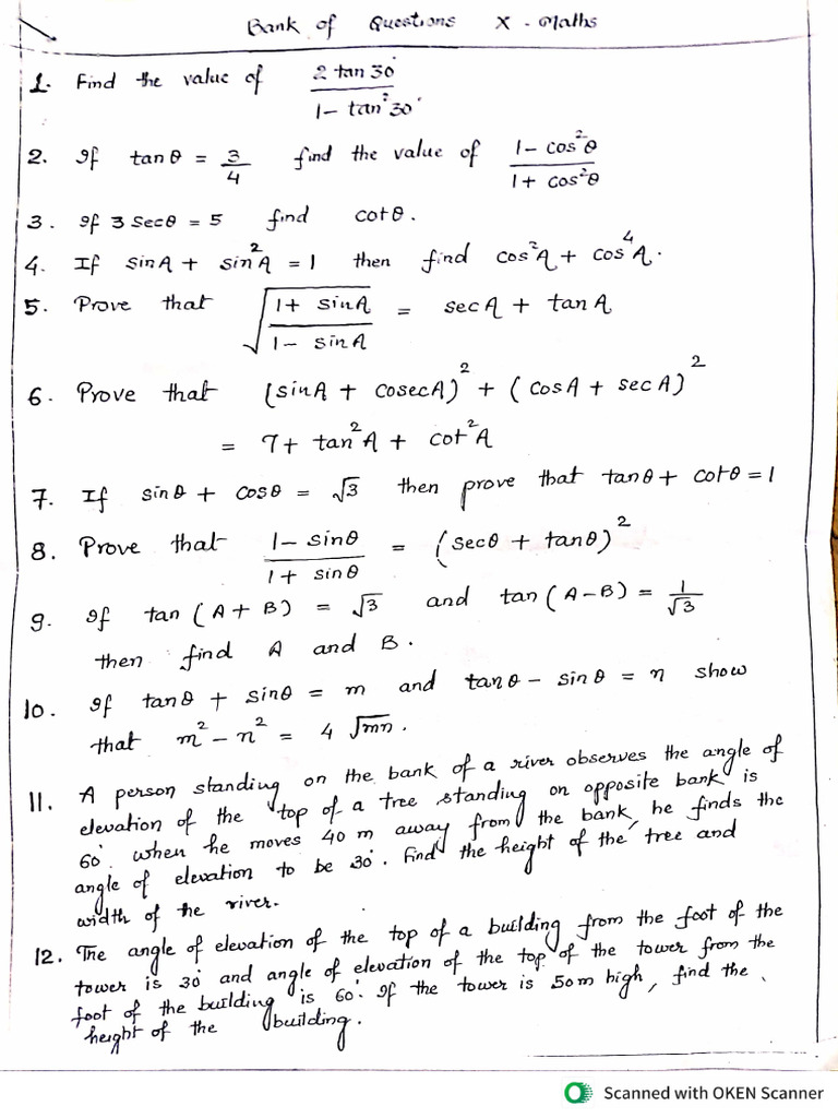 Important Questions for 2025 Maths (5) | PDF
