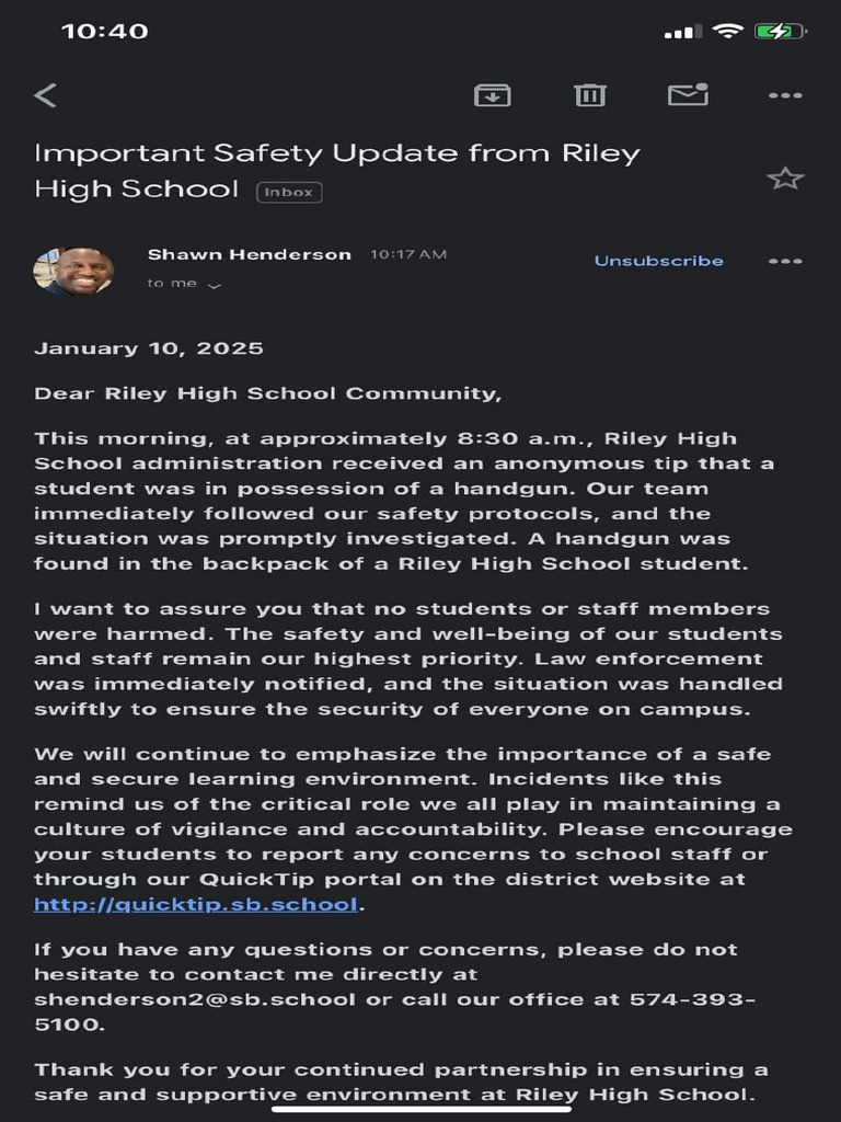 Riley Email | PDF