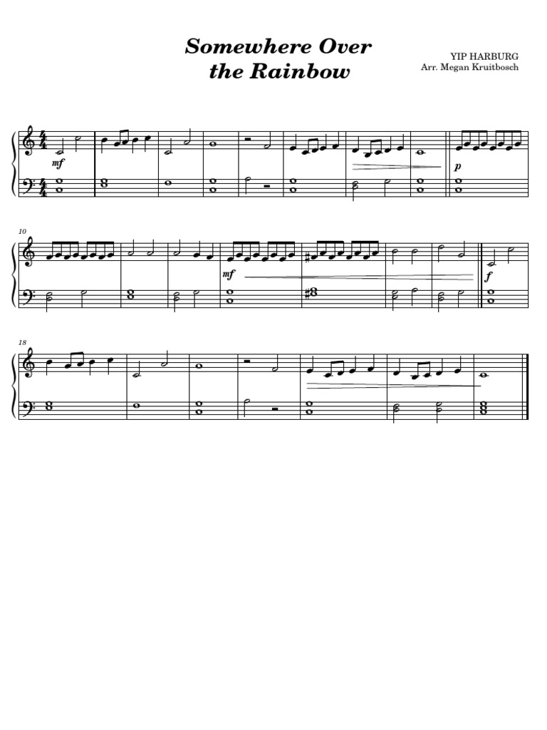 Somewhere Over The Rainbow - Judy Garland | PDF