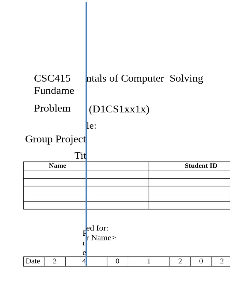 GUIDE For GROUP PROJECT REPORT | PDF