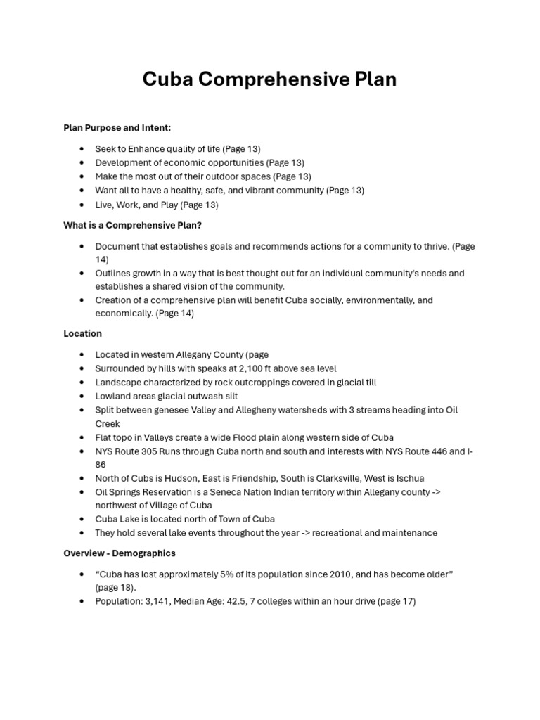 Cuba Comprehensive Plan | PDF | Infrastructure | Trail