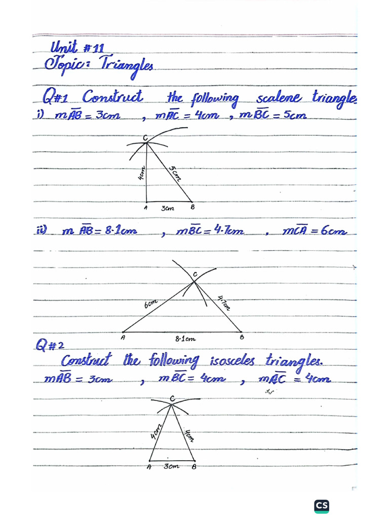 Math Triangles (Unit#11) | PDF