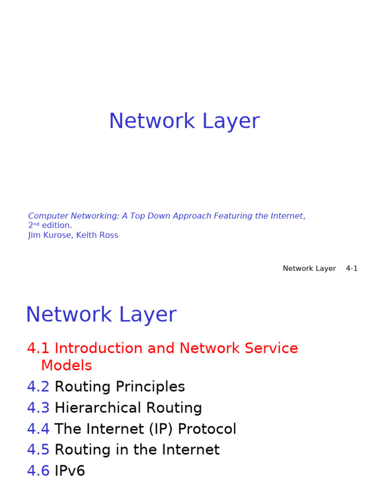 6 - Network Layer _ single file | PDF | Internet Protocols | I Pv6