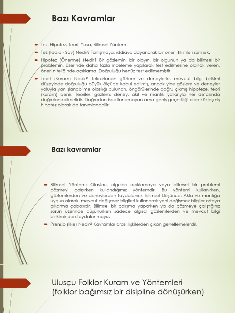 Hafta 2. Slayt-Bilimsel Terimler-Erken Dönem Kuramlar | PDF