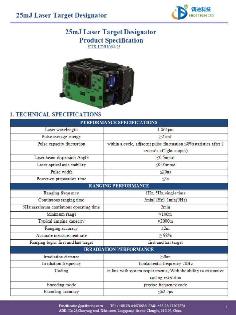 25mJ Laser Target Designator | PDF