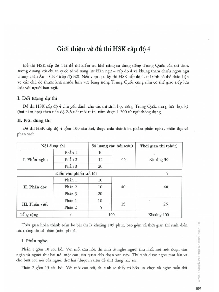 Đáp Án HSK4 1 | PDF