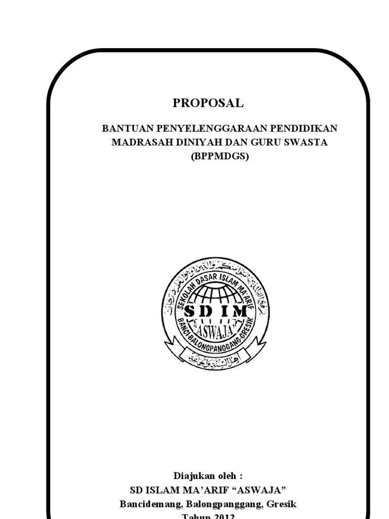 Proposal Bppdgs Sdi Aswaja | PDF