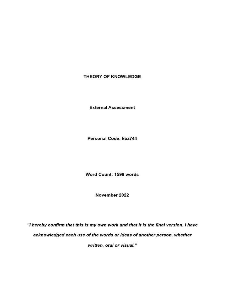 TOK HERRERA | PDF | Knowledge | Mathematics