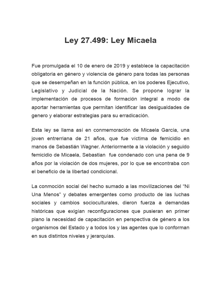 Ley Micaela | PDF