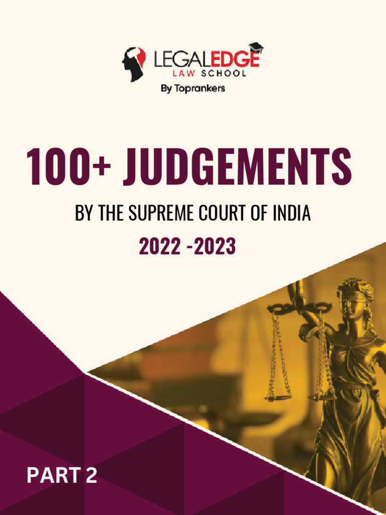 Supreme Court Judgments 2022-2023 Part 2 | PDF | Justice | Crime & Violence