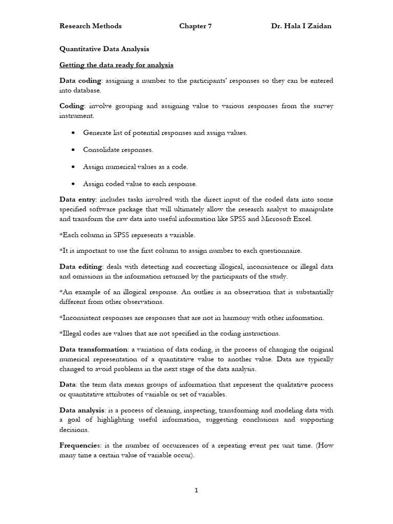 chapter 7 Research methods | PDF | Mean | Standard Deviation