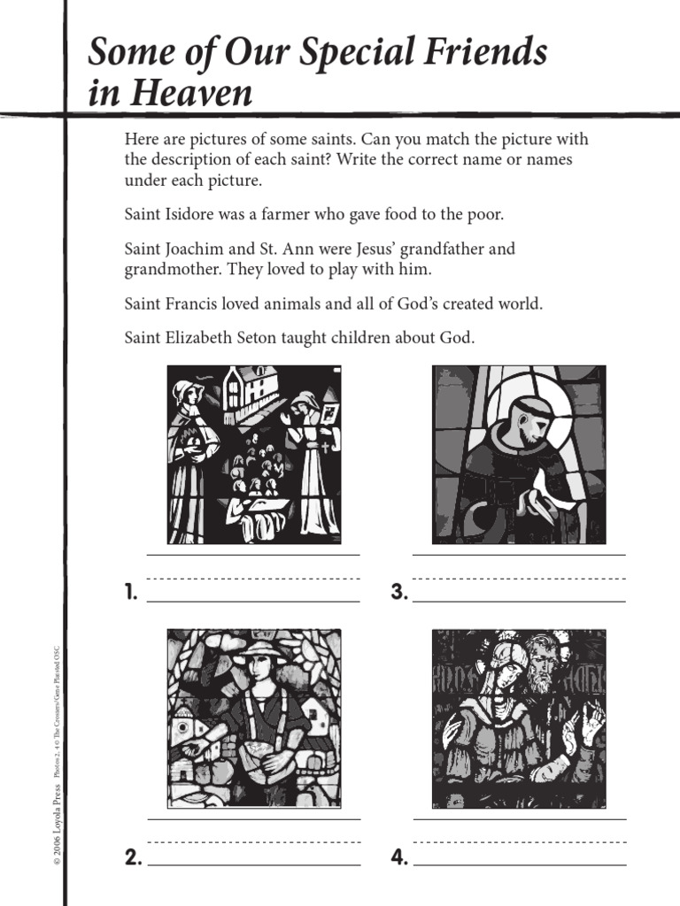 Saints Day Lesson Hndouta | PDF