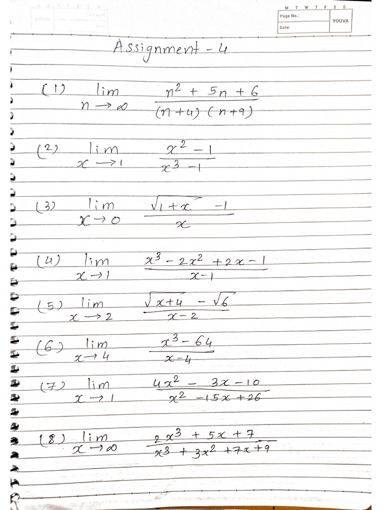 ASSIGNMENT 4 Math | PDF