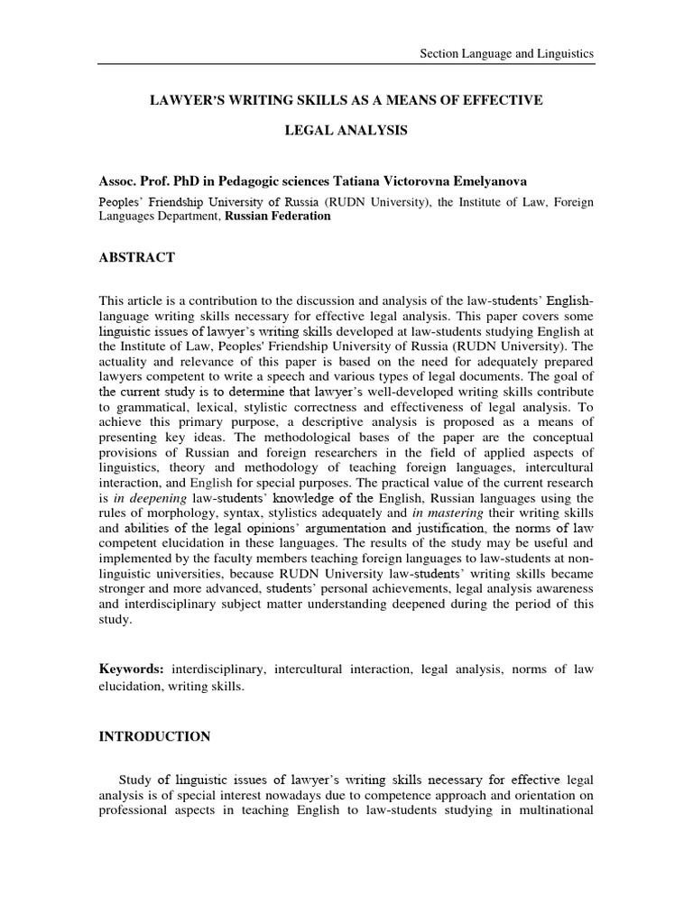 LAWYERS_WRITING_SKILLS_AS_A_MEANS_OF_EFF | PDF | Linguistics | Knowledge