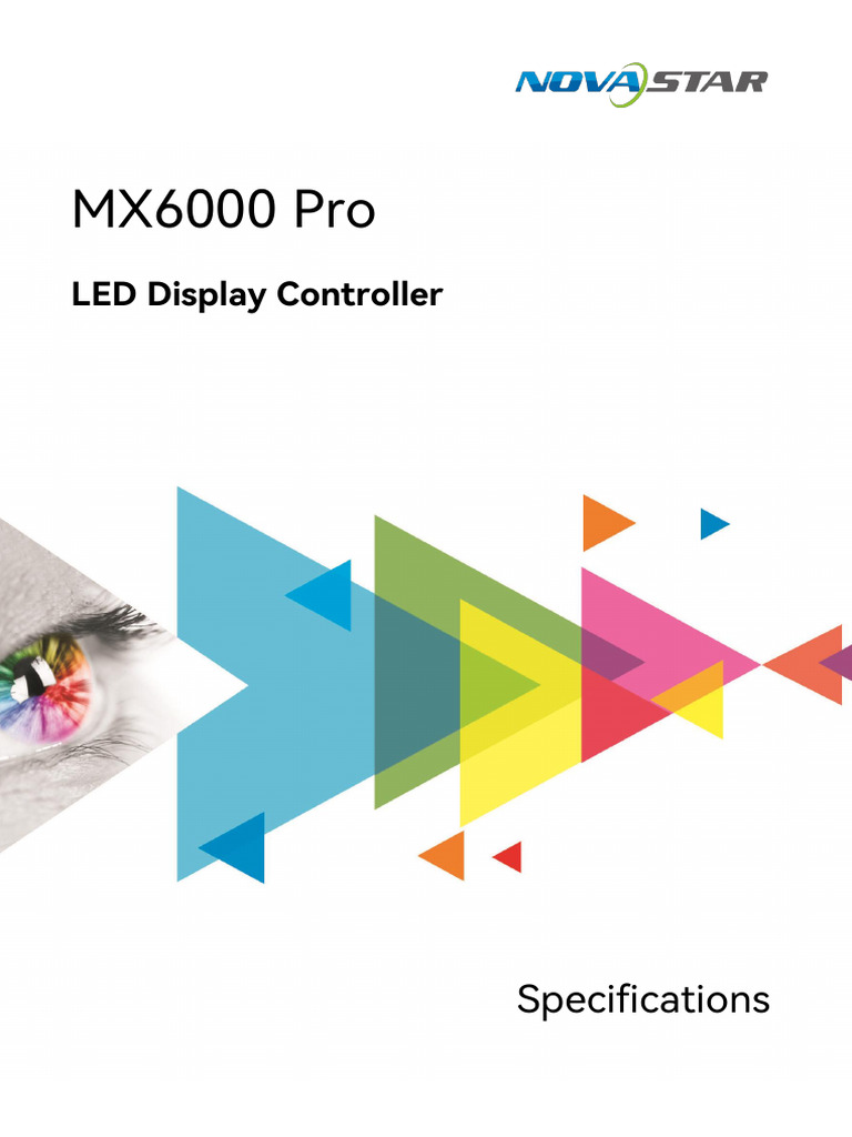MX6000 Pro LED Display Controller Specs | PDF | Display Resolution | Hdmi