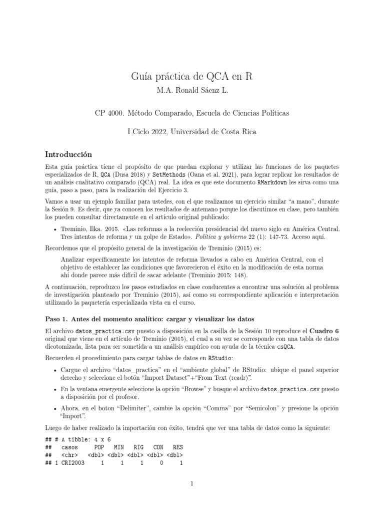 Saenz Guia - Practica - de - QCA - en - R | PDF | Verdad