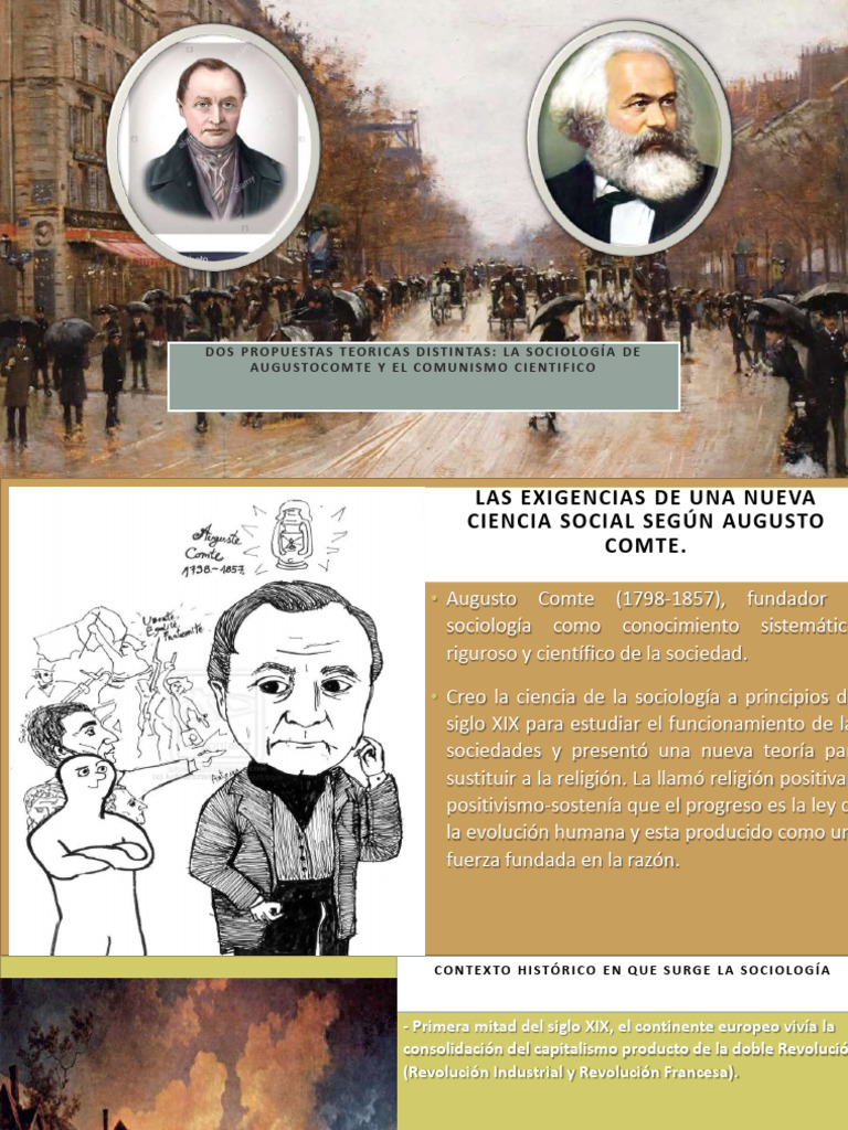 Sociología de Comte vs. Comunismo Científico | PDF | Socialismo | Science