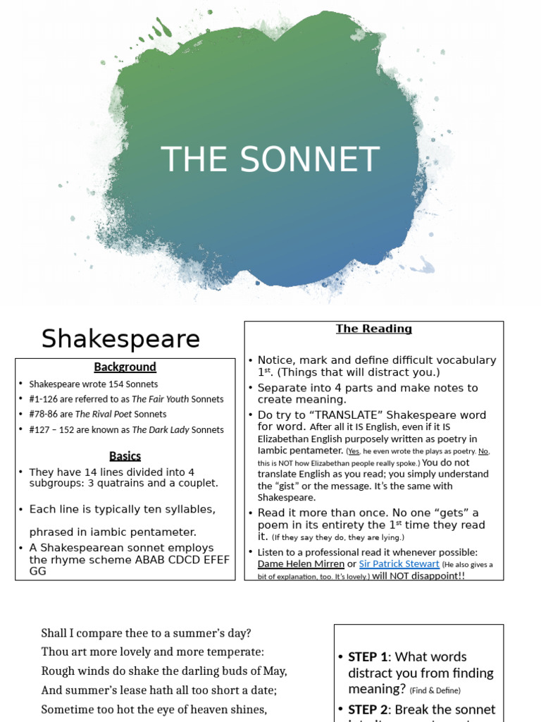 Sonnet 18 | PDF | Shakespeare's Sonnets | Sonnets