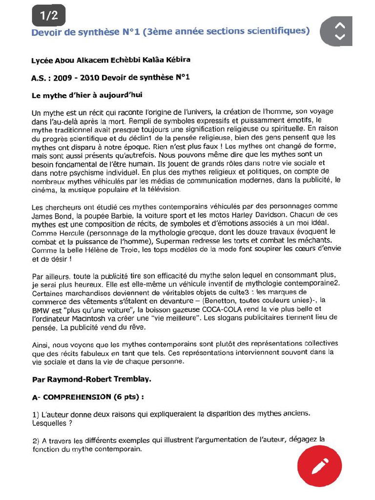 Français Essai | PDF