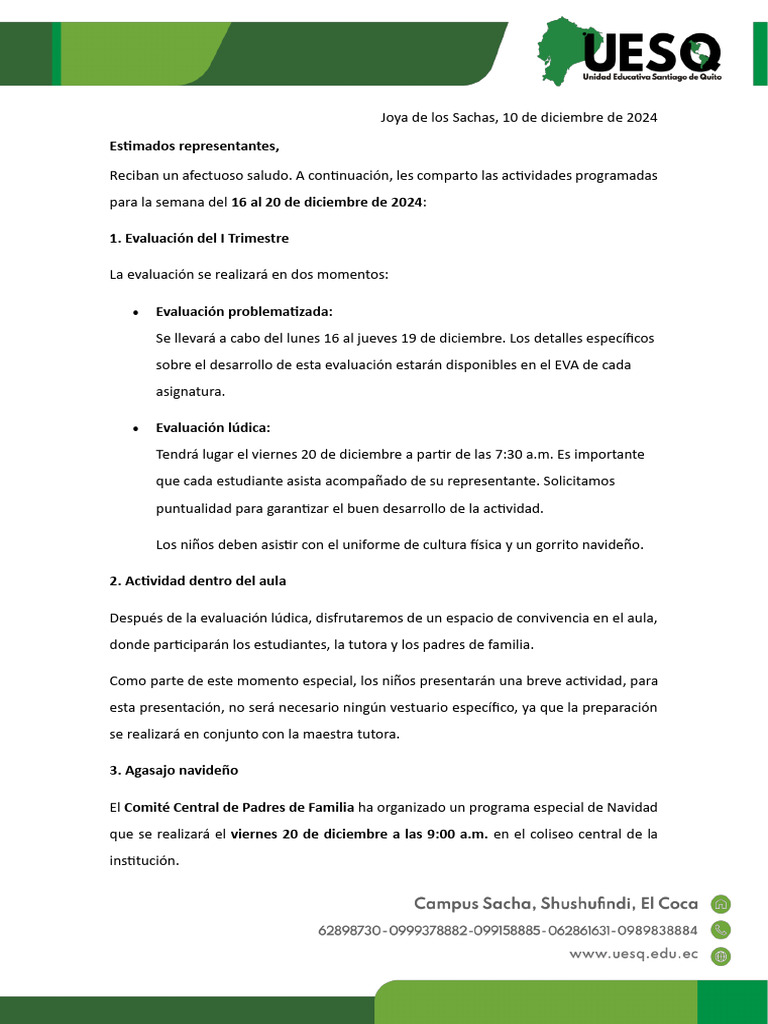 Comunicado PPFF SACHA | PDF