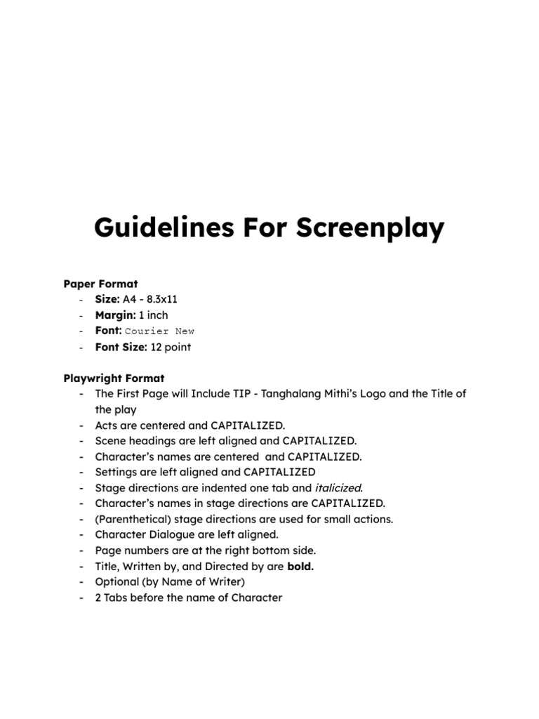 Guidelines For Playwright | PDF