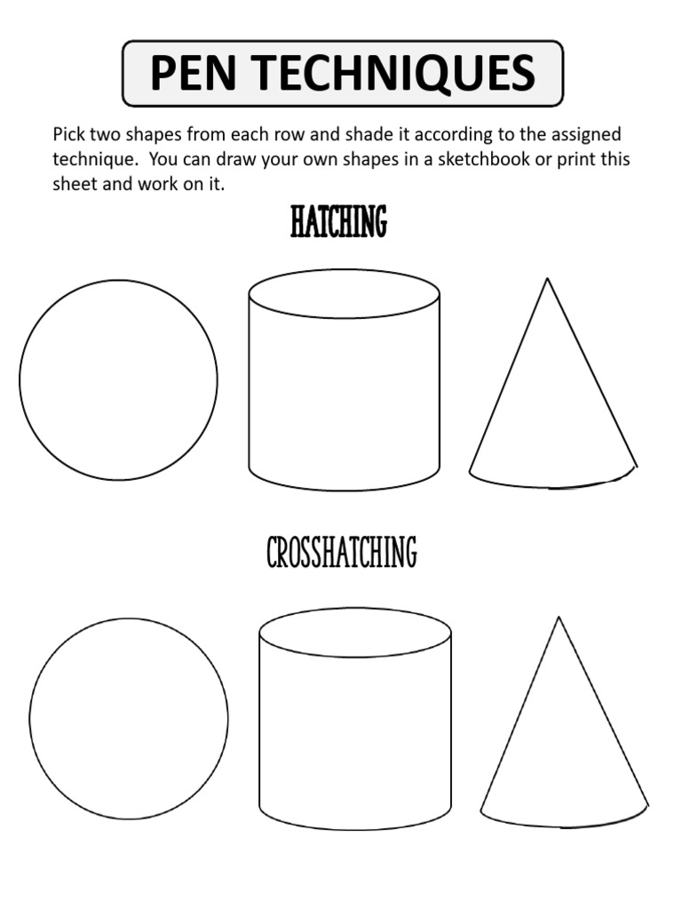 Pen Techniques-Assignment | PDF