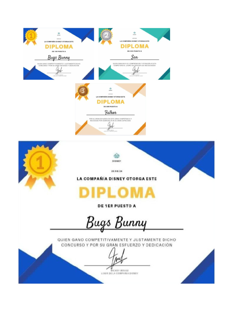 Diplomas Disney | PDF